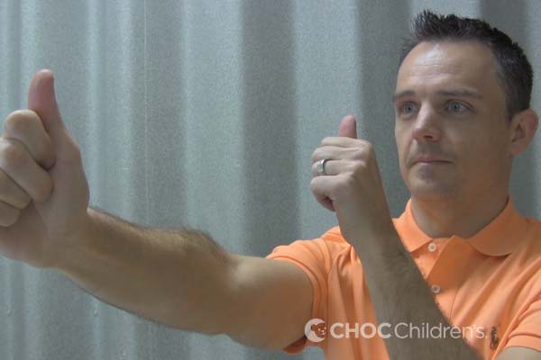 Concussion Home Exercise - Two Thumb Exercise - CHOC Children's